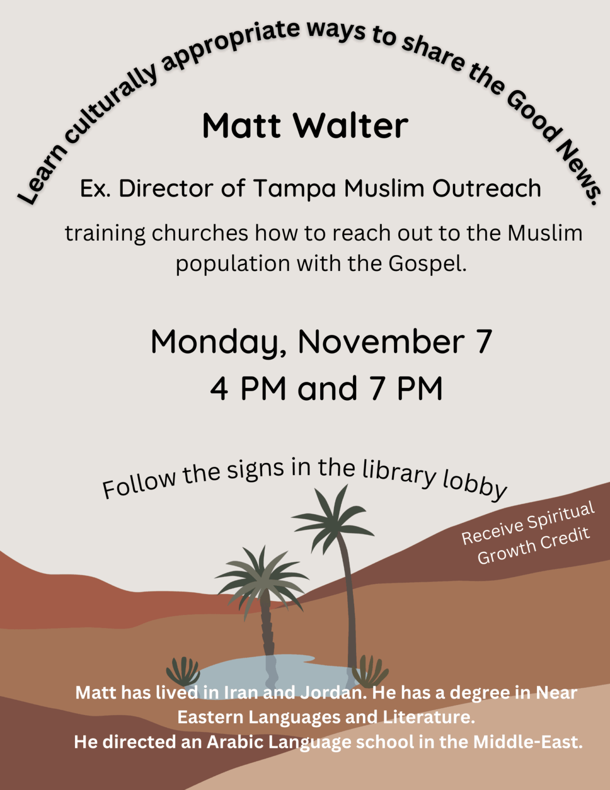 Matt Walter a Spiritual Growth Opportunity - Warner University